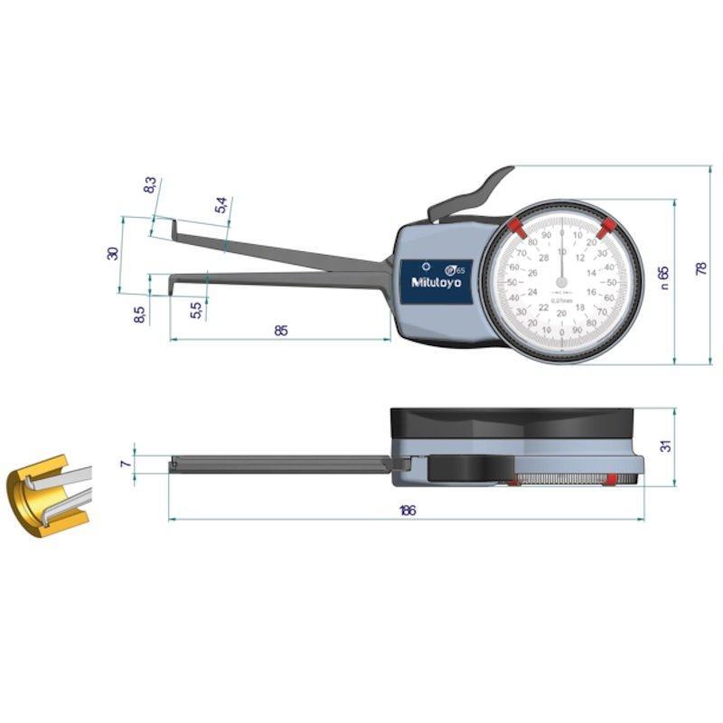 Mitutoyo 10-30mm Inside Dial Caliper 209-302 – Machine-DRO
