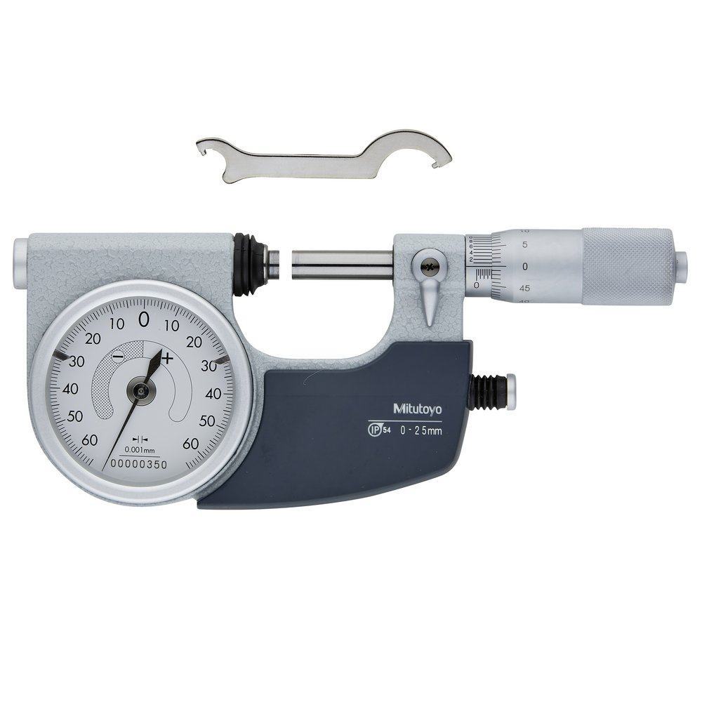 Mitutoyo Indicating Micrometer with Button Right 0-25mm 510-121 ...