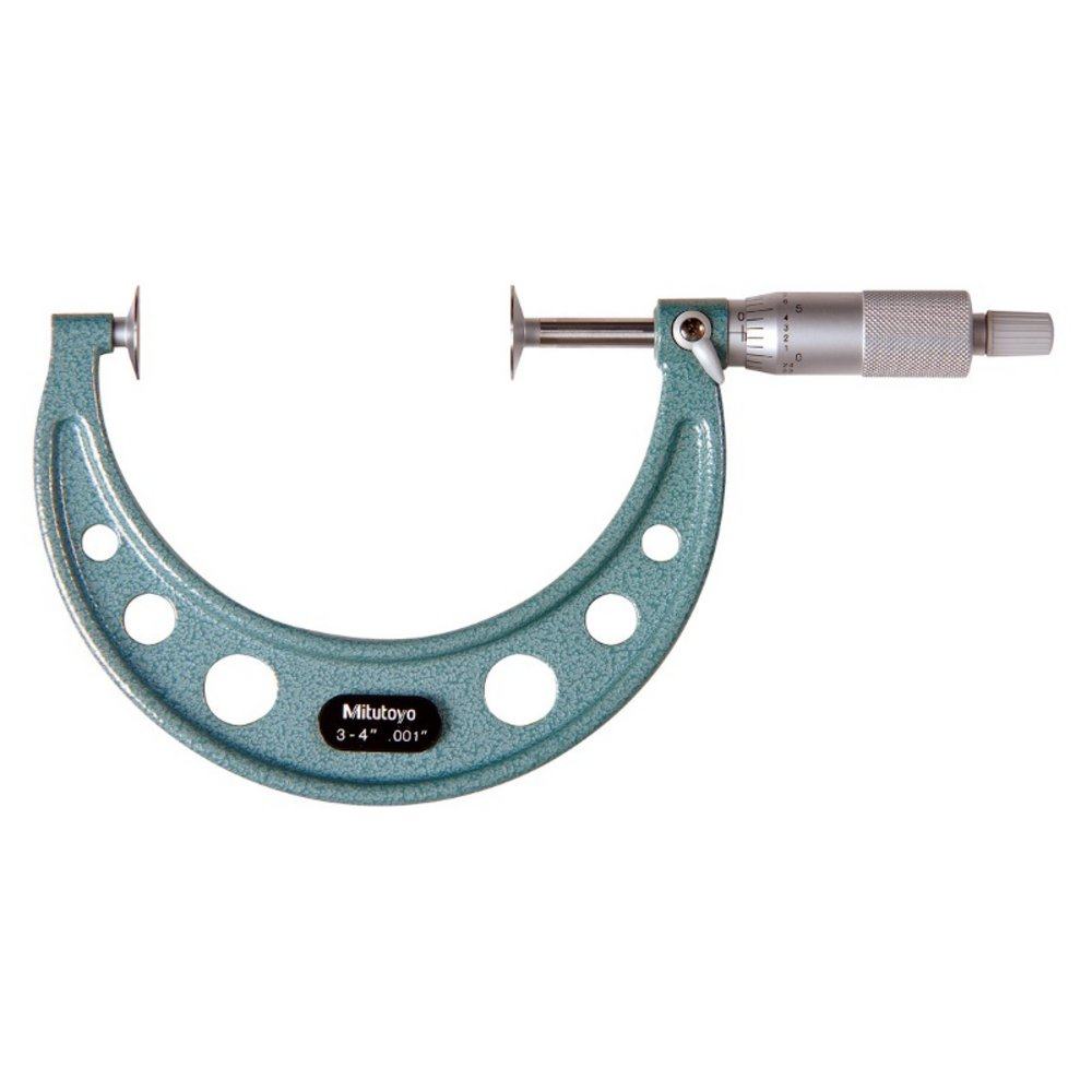 Mitutoyo Disc Micrometer Hardened Steel Disks 3-4 Inch 123-128 ...