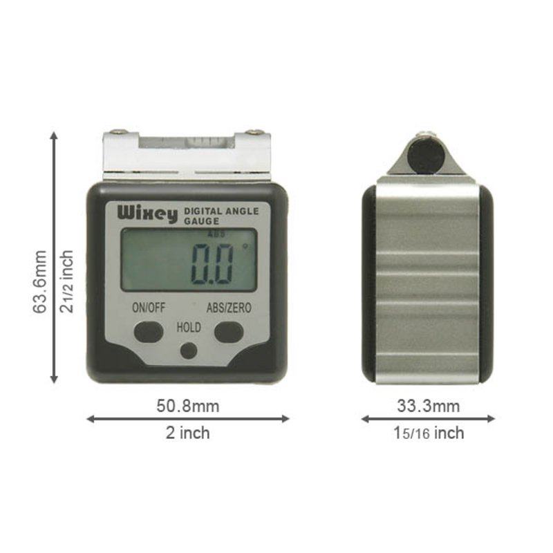 Wixey Digital Angle Gauge with hold function and Level Bubble – Machine-DRO